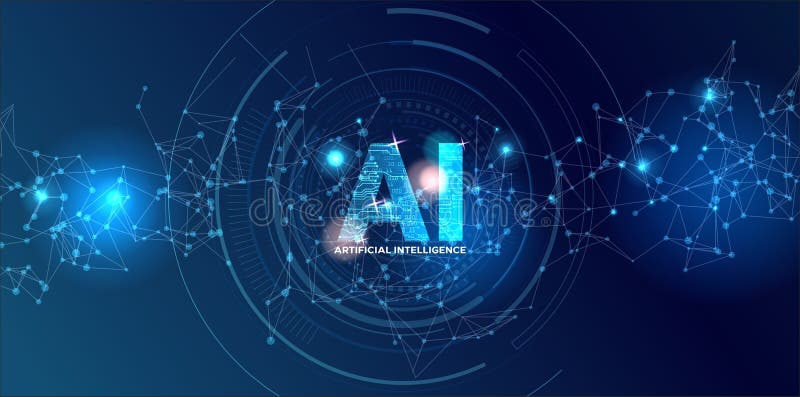 AI, Artificial Intelligence Logo, Icon. Vector Symbol, Deep Learning Blockchain Neural Network ...