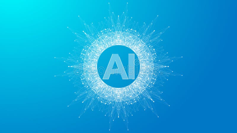 Artificial Intelligence Logo Plexus Effect. Future Tech Logo AI Stock ...