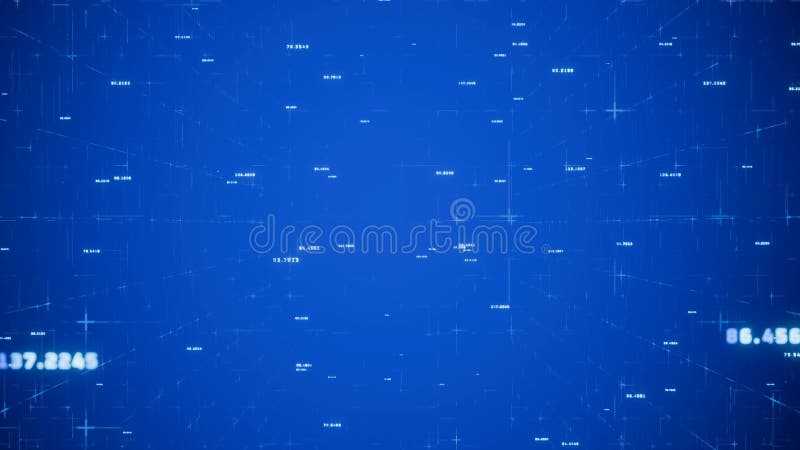 Artificial Intelligence. Looped Abstract Blue Wireframe Animated ...