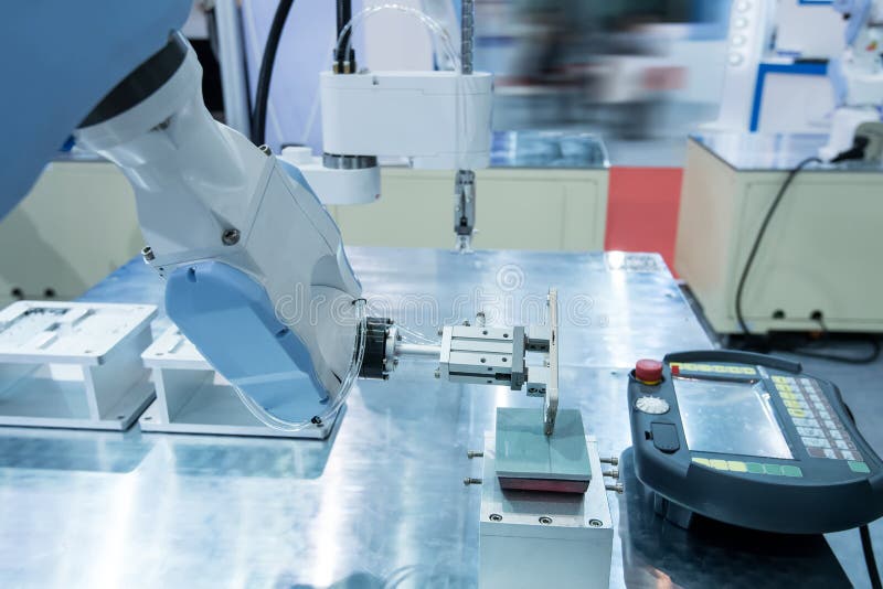 Artificial Intelligence Machine at Manufacture Factor Stock Image ...