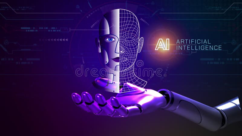 Artificial Intelligence, Machine Learning Concept, Big Data, Cloud Computing, Computer Network ...