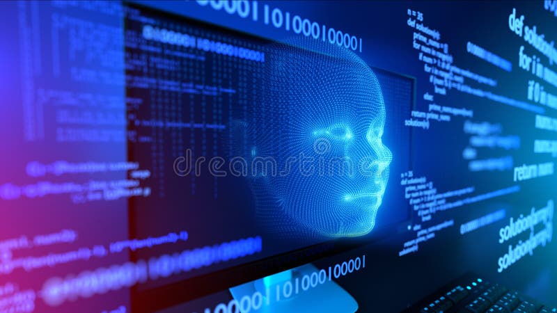 Artificial Intelligence AI and Big Data Concept. Machine Cyber Mind ...