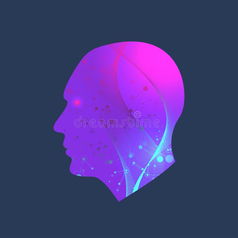 Artificial Intelligence and Machine Learning Illustration Concept ...