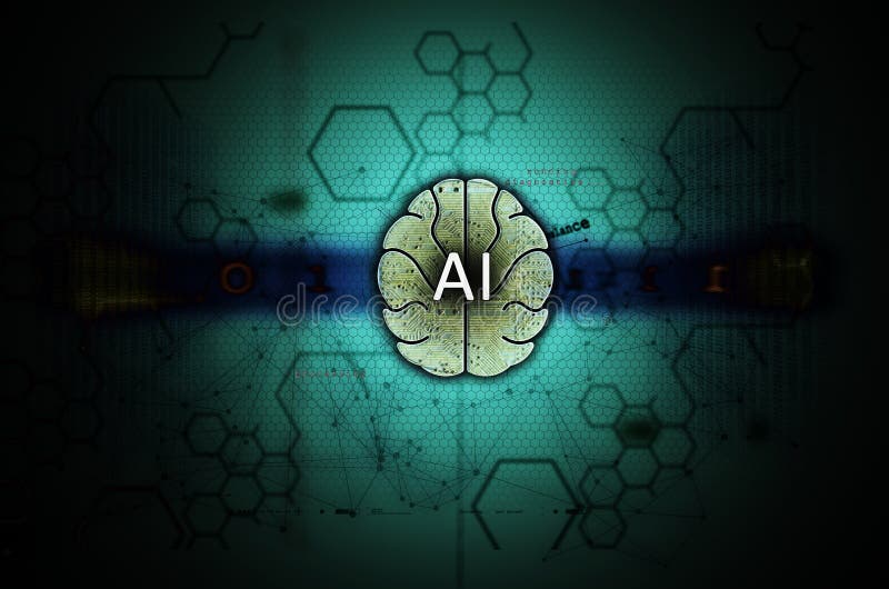 Artificial Intelligence and Machine Learning Illustration Light Blue ...