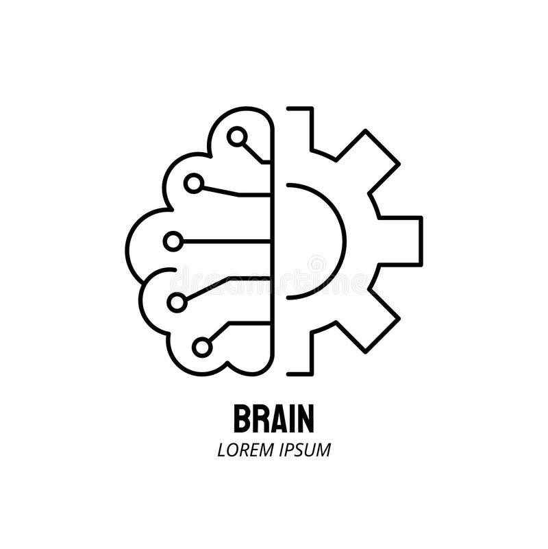 Artificial Intelligence and Machine Learning Line Icon Stock Vector ...