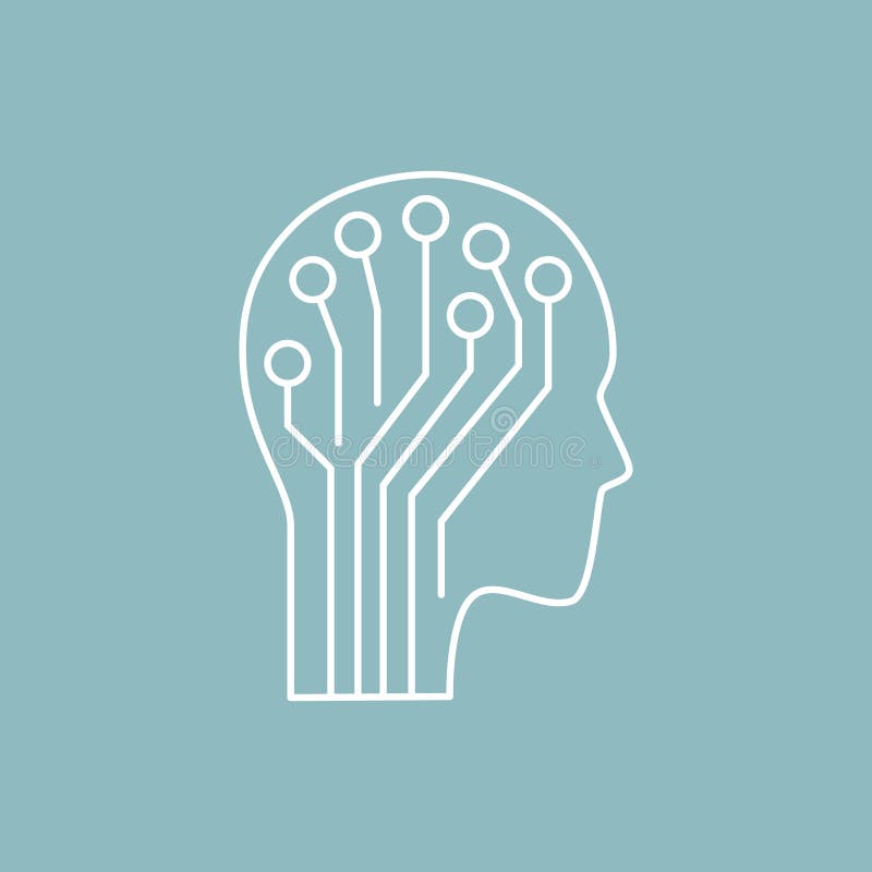 Artificial Intelligence and Machine Learning Line Icon Stock ...