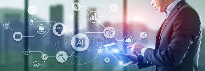 Artificial Intelligence Machine Learning Technology Business Concept ...