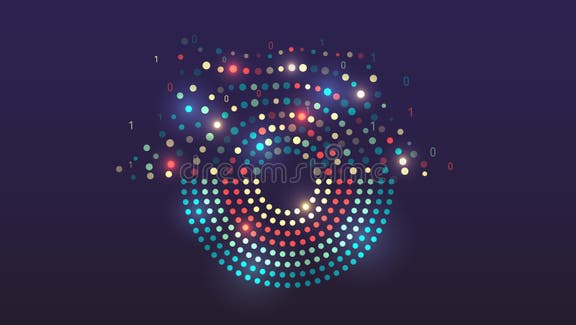 Artificial Intelligence, Machine Learning. Visualization of Sorting a Large Amount of Data Stock ...