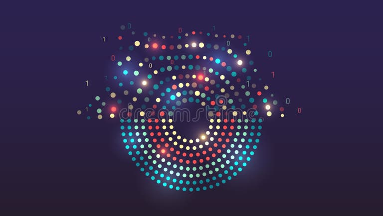 Artificial Intelligence, Machine Learning. Visualization of Sorting a Large Amount of Data Stock ...