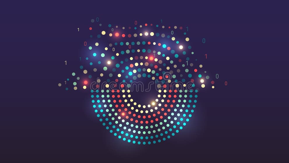 Artificial Intelligence, Machine Learning. Visualization of Sorting a Large Amount of Data Stock ...