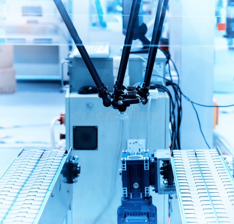 Artificial Intelligence Machine at Manufacture Factor Stock Image ...