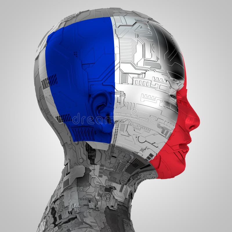 Artificial Intelligence Made in France Stock Illustration ...
