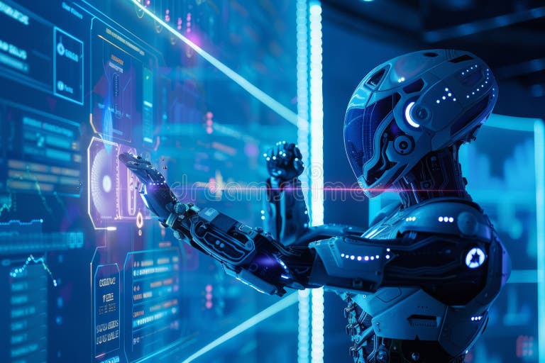 Artificial Intelligence Making Video Concept. Stock Photo - Image of ...