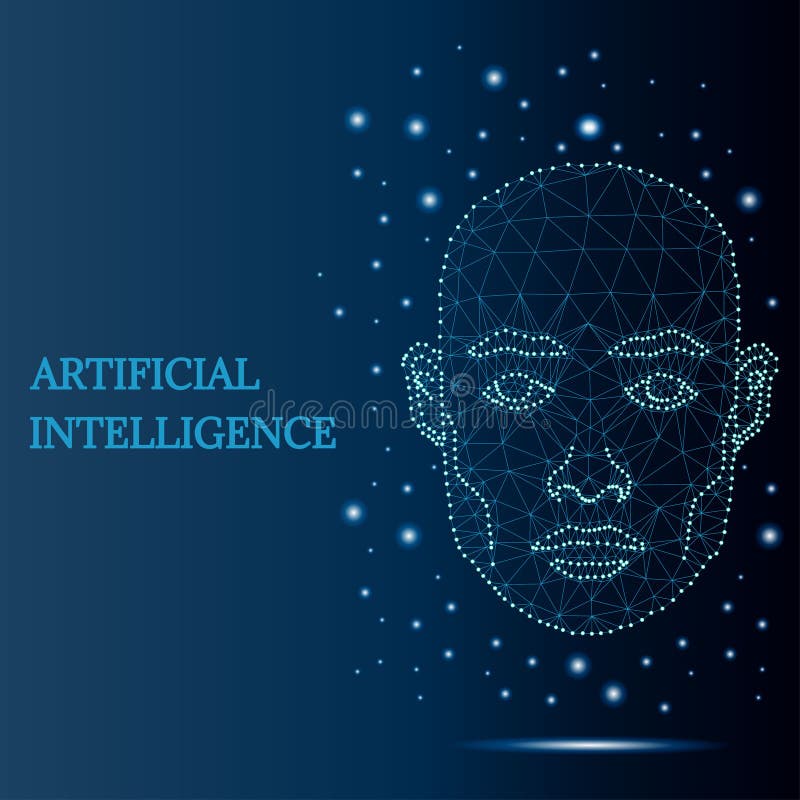 Artificial Intelligence, Man Face 2 Stock Vector - Illustration of ...