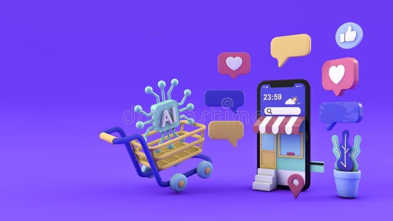 Artificial Intelligence Marketing Concept, AI Business Development ...