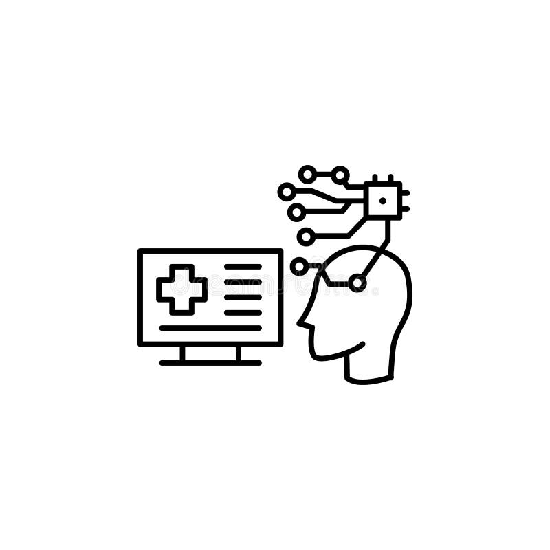 Artificial Intelligence, Medicine Icon. Element of Medicine Technology ...