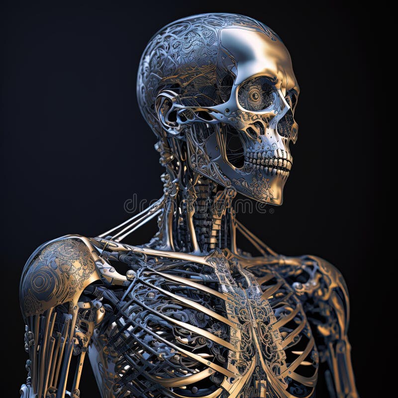 Artificial Intelligence Metallic Skeleton with Intricate Parts ...