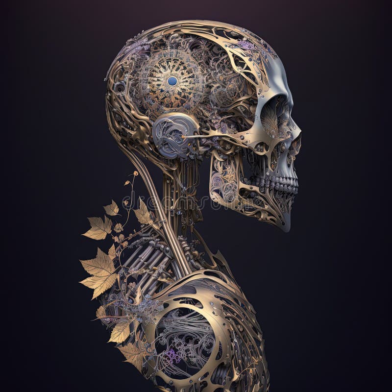 Artificial Intelligence Metallic Skeleton with Intricate Parts ...