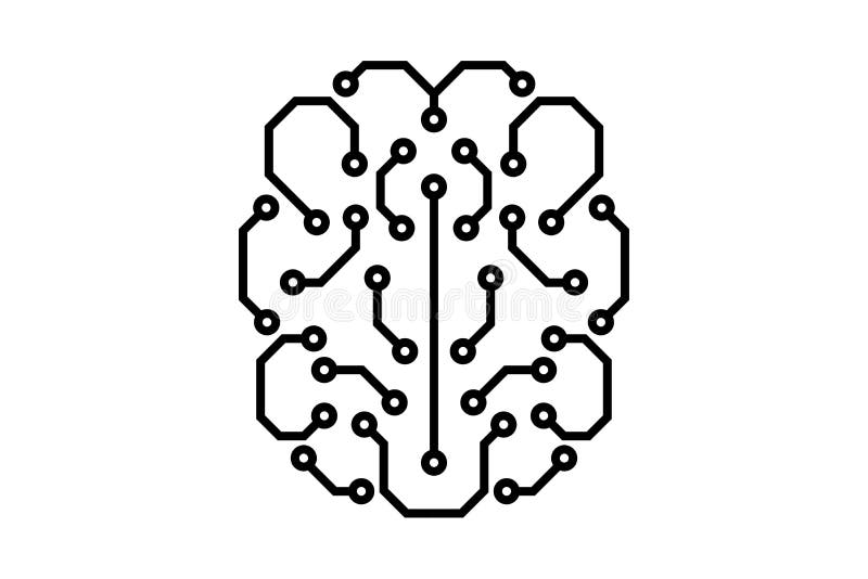 Artificial Intelligence Microchip Digital Graphic Brain. AI Chip Board ...