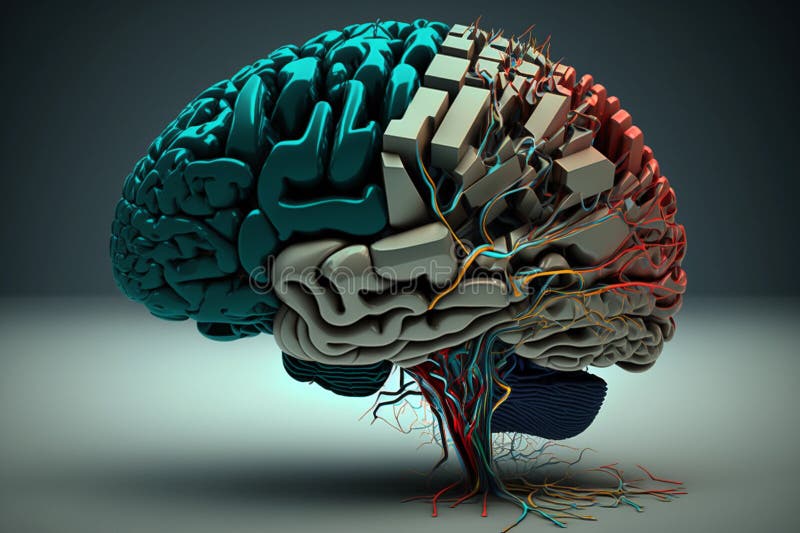 Artificial Intelligence. Mind and Knowledge Stock Illustration ...