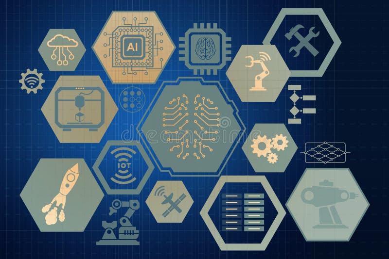 The Artificial Intelligence Modern Computing Concept Stock Illustration ...