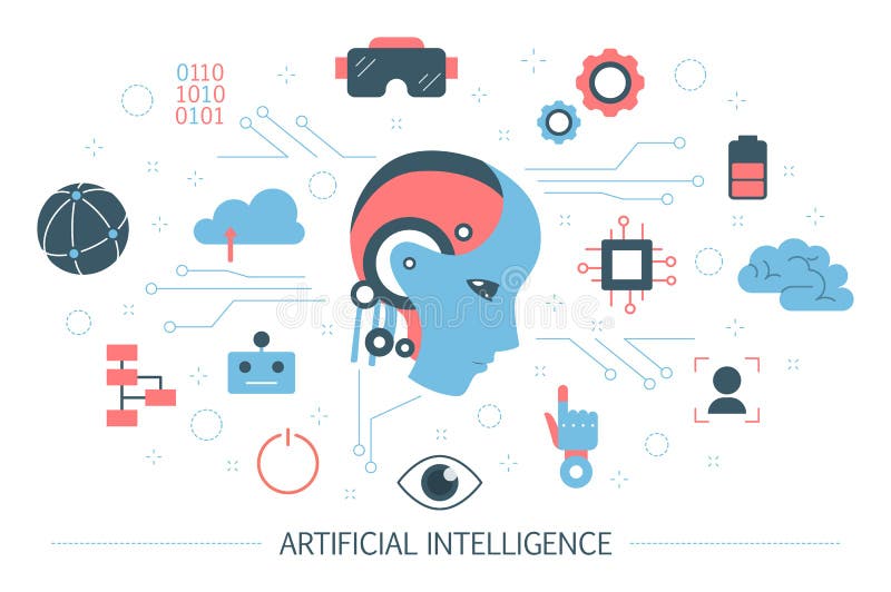 Machine Learning Concept. Artificial Intelligence Learning New ...