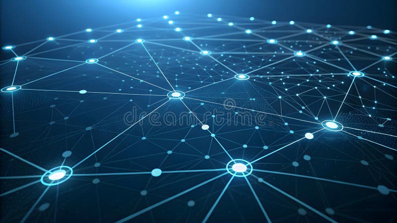 Artificial Intelligence Network. Abstract Image of a Digital Network ...