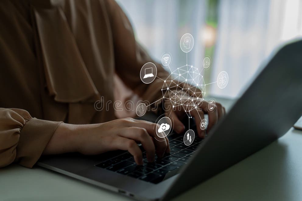 Artificial Intelligence Network Connecting Technology Systems Latch Stock Illustration ...