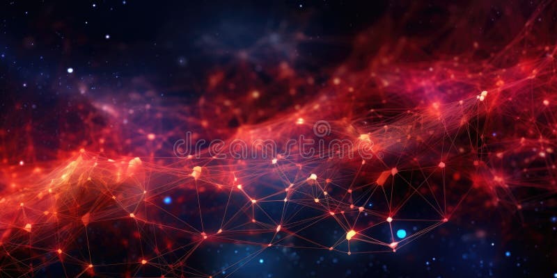 Artificial Intelligence Network in Space - Big Data Visualization Stock ...