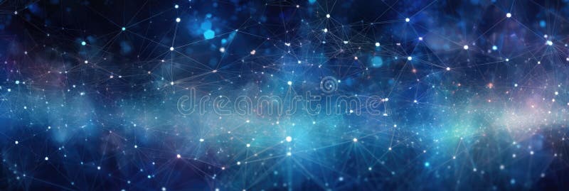 Artificial Intelligence Network Visualization in Space Stock Image ...