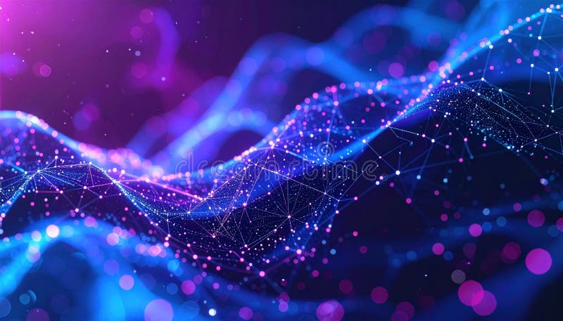 Artificial Intelligence Neural Network Visualization Stock Illustration ...