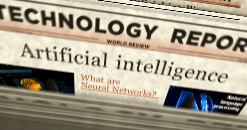 Artificial Intelligence Neural Networks Newspaper Printing Press Stock ...