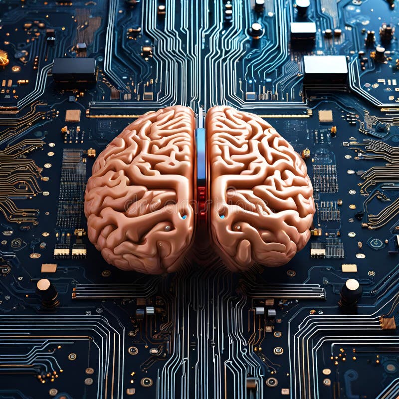 Artificial Intelligence Neurological Data Brain Stock Photo - Image of ...