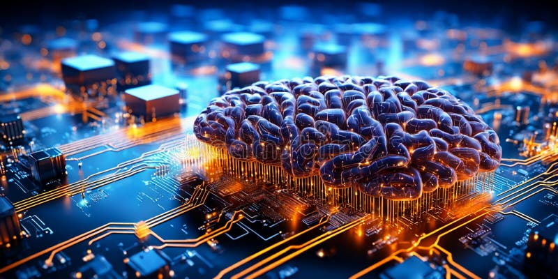 Artificial Intelligence Neurological Data Brain,Industrial Brain,GPU ...