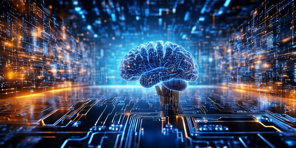 Artificial Intelligence Neurological Data Brain?Industrial Brain Stock ...