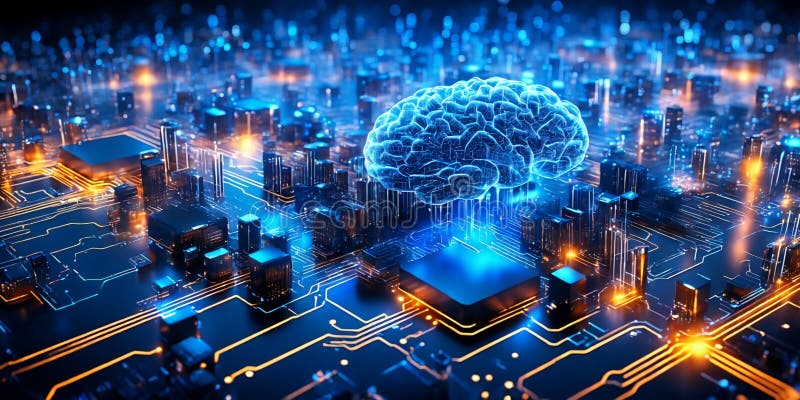 Artificial Intelligence Neurological Data Brain?Industrial Brain Stock ...