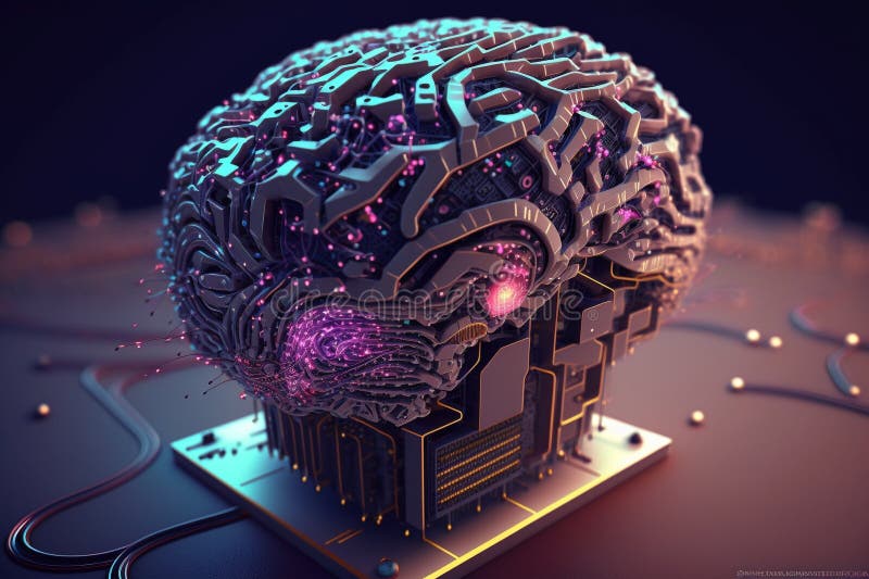 Artificial Intelligence New Technology. Science Futuristic Abstract Human Brain Stock ...