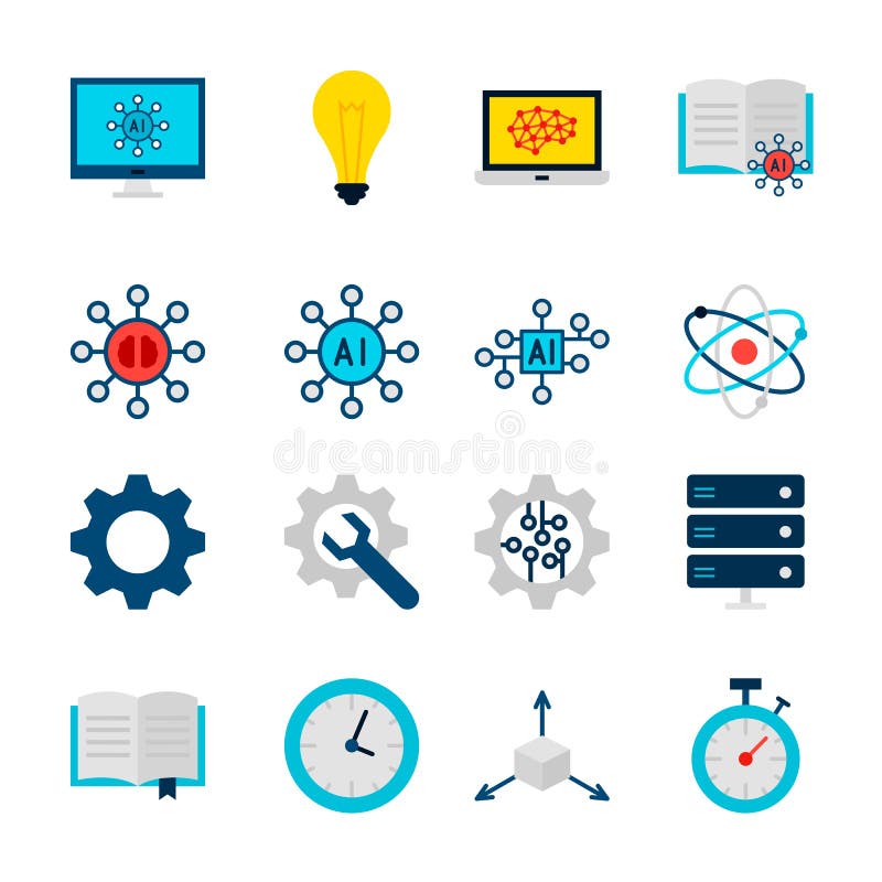 Artificial Intelligence Objects Stock Vector - Illustration of cube ...