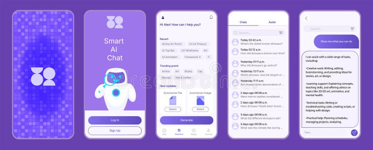 Artificial Intelligence, Online Chatbot Vector Concept App. Smartphone ...