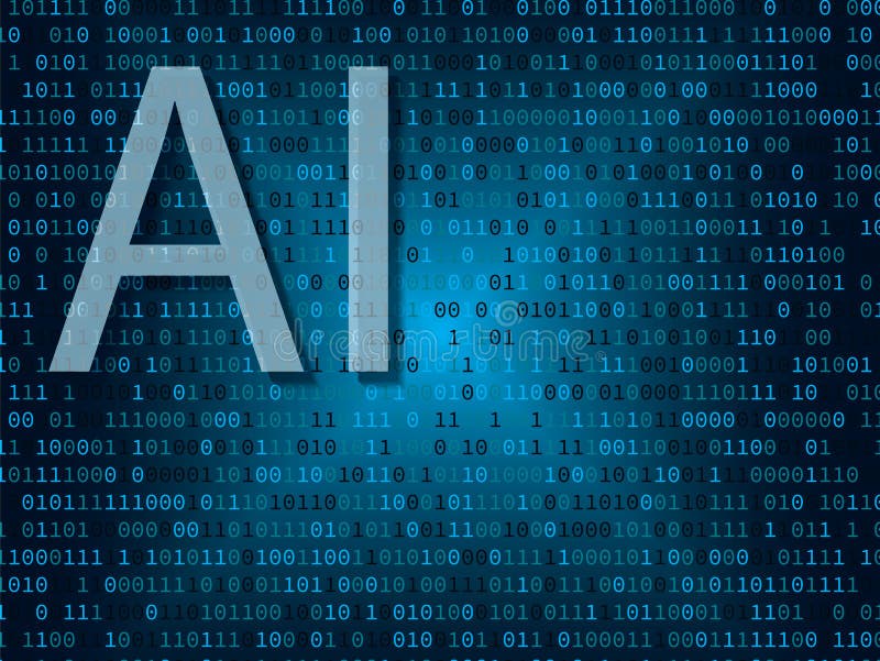 Artificial Intelligence Over Binary Background Stock Vector ... Artificial Intelligence Over Binary Background Stock Vector ...