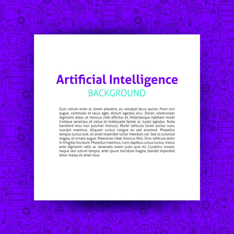 Artificial Intelligence Paper Template Stock Vector - Illustration of ...
