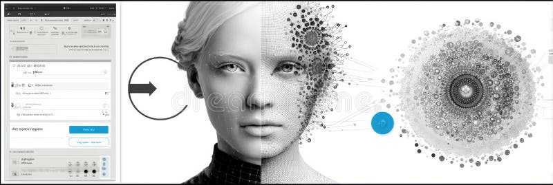 Artificial Intelligence Process Showcasing Humanoid Features and ...
