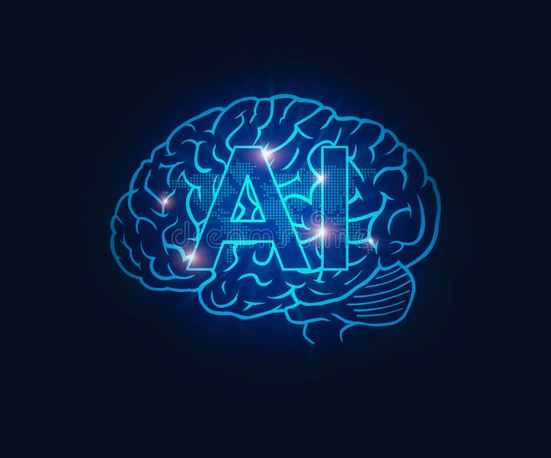 Artificial Intelligence Processes Digital Information Stock ...