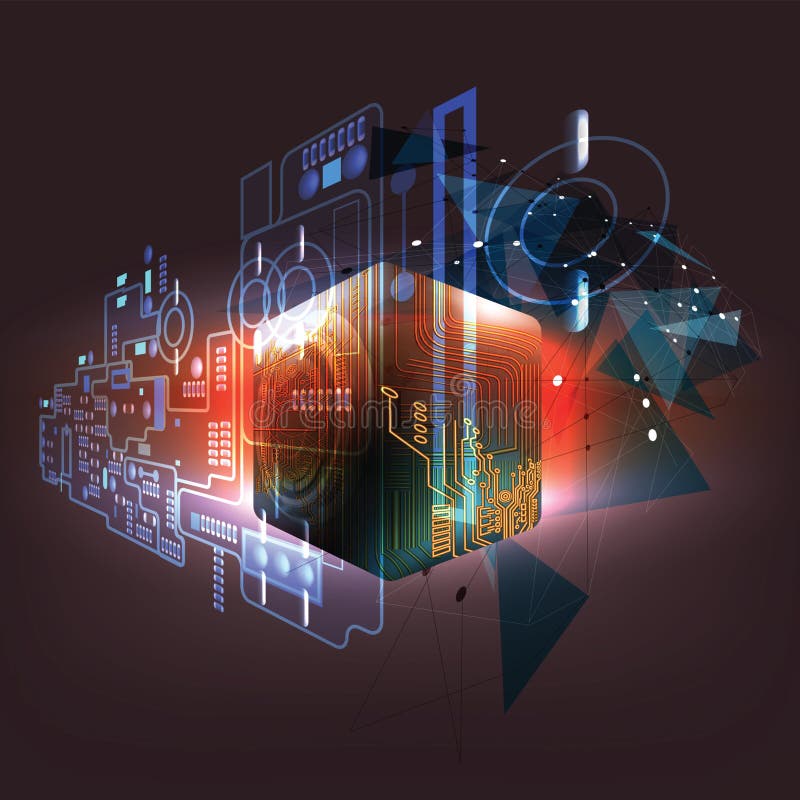 Microchip Cube Stock Illustrations – 342 Microchip Cube Stock ...