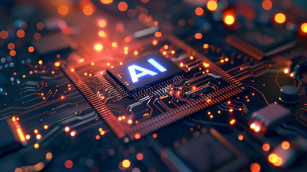 Artificial Intelligence on Processor in Computing System, AI Powered Technology Stock ...