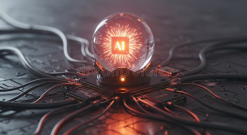 Artificial Intelligence Processor Core Global Digital Connection ...