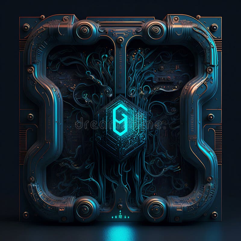 Artificial Intelligence Processor Digital Art Stock Illustration ...