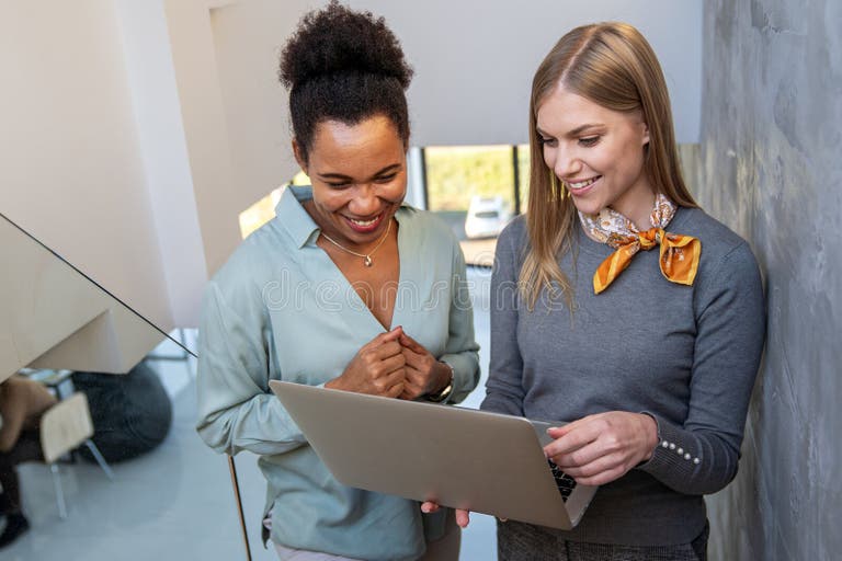 Artificial Intelligence, Programming Innovation. Teamwork with Laptops ...