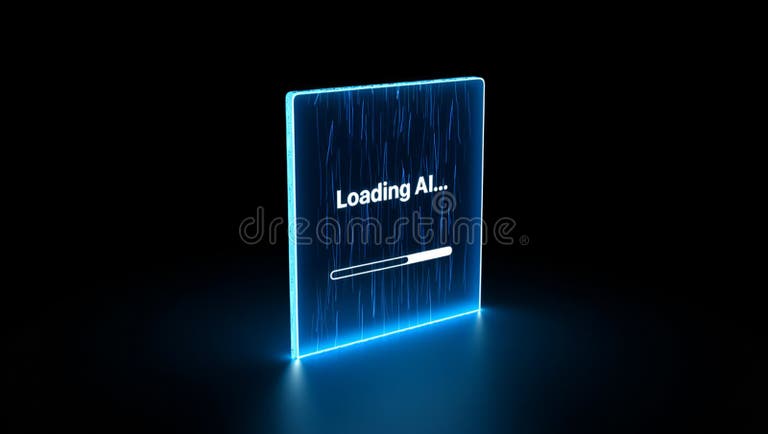 Artificial Intelligence Progress Bar Loading Digital Technology ...