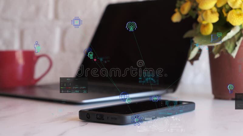 Artificial Intelligence Quantum Computer Technology Concept Stock Video ...